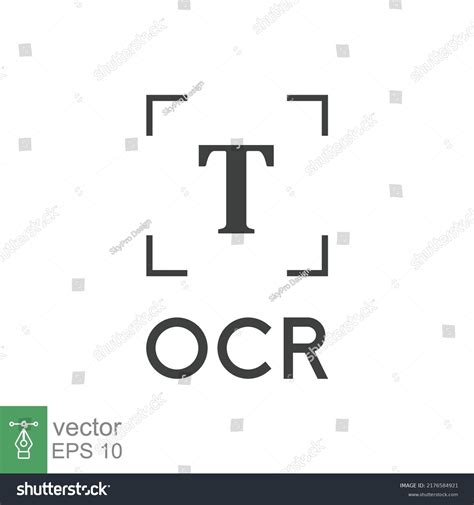 Optical Character Recognition Icon Simple Outline Stock Vector Royalty Free 2176584921