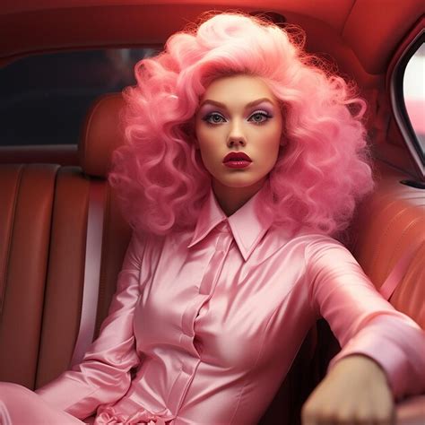 Premium Ai Image Pinktastic Barbie Adventure Cruising In A Pink Car