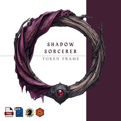 Dandd Shadow Sorcerer Token Border For Dungeons And Dragons Tabletop Rpg
