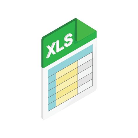 Xls Icon Isometric 3d Style 14151297 Vector Art At Vecteezy