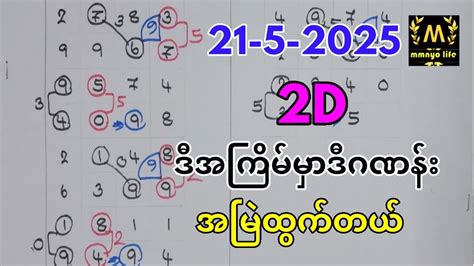 21 5 2025 2d ဒီအကြိမ်မှာဒဲ့အမြဲ အောင်တဲ့ဆိုဒ် Mmnyolife 2dlive 2dmyanmar 2d Youtube