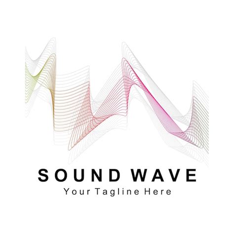 음파 벡터 일러스트 레이 션 프리미엄 벡터