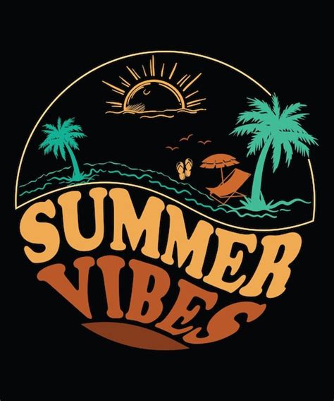 Premium Vector Retro Summer Vibes Tshirt Design
