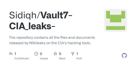 Github Sidiqh Vault7 Cia Leaks The Repository Contains All The