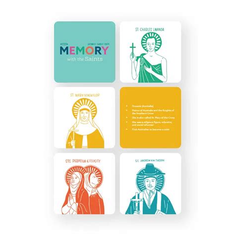 Saints Memory Game Flashcards Joyful Mysteries