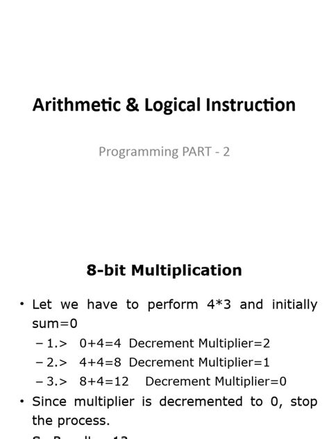 05 Arithmetic Logical Instruction Pdf
