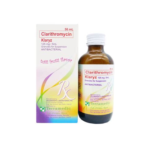 Klaryz Clarithromycin 125mg 5ml Granule For Suspension 50ml Tutti Frutti Price In The