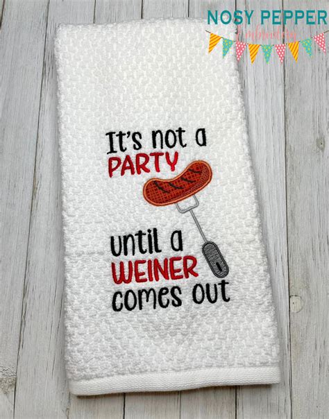 Its Not A Party Machine Embroidery Design 4 Sizes Included Digital Nosy Pepper Patterns