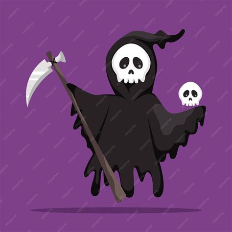Premium Vector Halloween Ghost Skeleton Character Illustration
