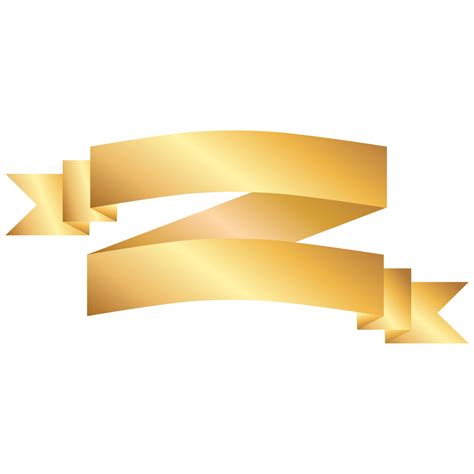 Gold Ribbon Banner 13442074 Png