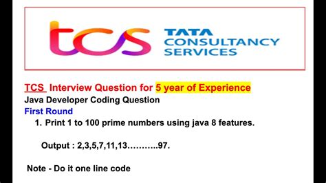 Tcs Interview Question Print 1 To 100 Prime Numbers Using Java 8
