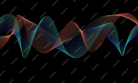 Premium Vector Modern Colorful Lines Wave Pattern Abstract Background