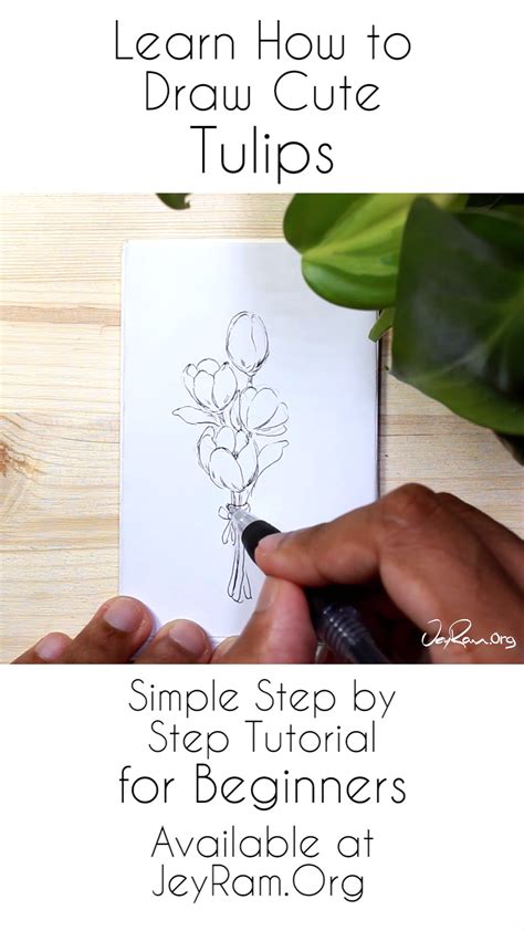 How To Draw A Tulip Step By Step For Beginners Video Tutorial Artofit