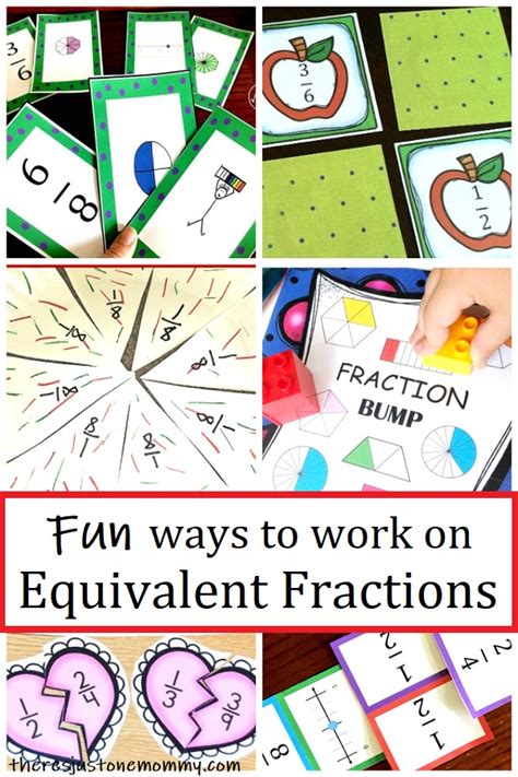 Fun Hands On Equivalent Fractions Activities Theres Just One Mommy