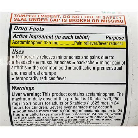 Acetaminophen 325 Mg Fever Reducer Hargraves Online Healthcare