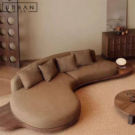 Blomme Modern Curved Boucle Sofa Urban Mood