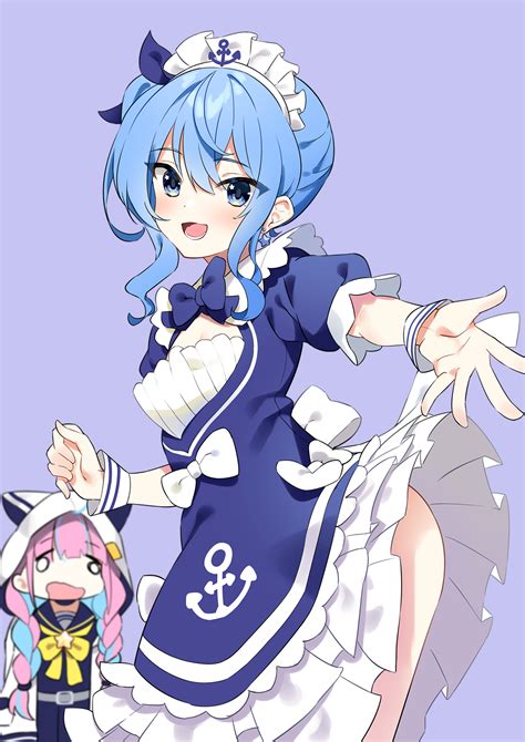 Hoshimachi Suisei Minato Aqua Minato Aqua And Hoshimachi Suisei