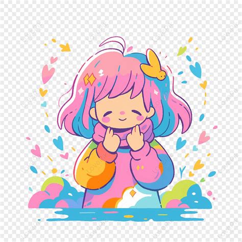小女孩表情玫紅色可愛卡通插畫 小女孩裝飾 立體小女孩圖片素材 Png圖片尺寸2500 × 2500px 高清圖案380608961 Zh