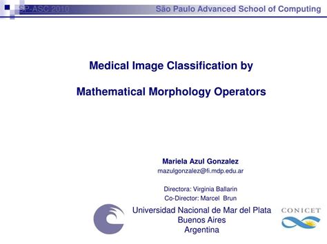 Ppt Medical Image Classification By Mathematical Morphology Operators Powerpoint Presentation