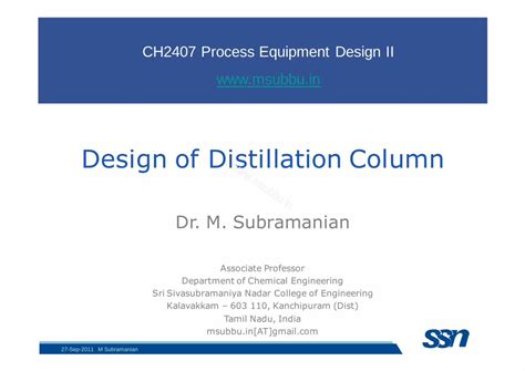 Pdf Design Of Distillation Column Design Of Distillation Column Dr