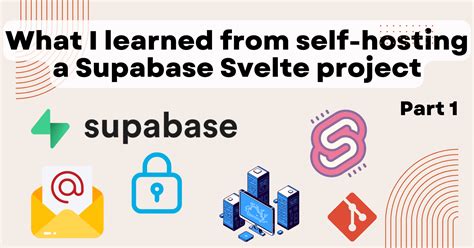 What I Learned From Self Hosting A Supabase Svelte Project Part 1
