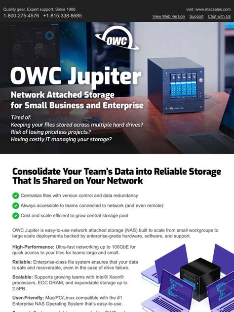 Owc Transform Your Teams File Sharing With The New Owc Jupiter Nas Lineup Milled