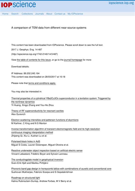pdf a comparison of tem data from different near source systems