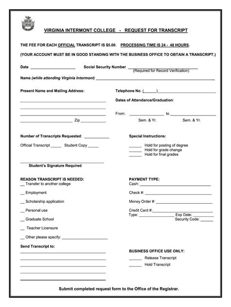 Virginia College Transcripts Edit And Share Airslate Signnow