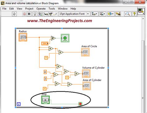 Area And Volume Calculation In Labview The Engineering Projects