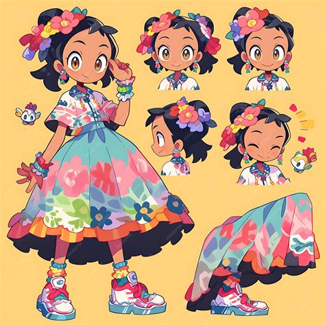 Premium Ai Image Sticker Of Female Parrot Chibi Kawaii Brazilian