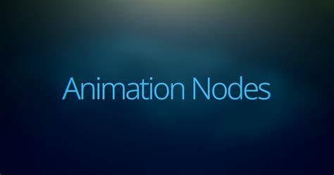 Node Based Animation Concept Animation And Rigging Blender Artists