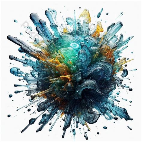 An Artistic Representation Of An Ink Explosion With Swirling Patterns And Gradients Png Images