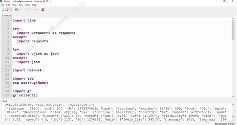 Micropython Openweathermap Api With Esp32 Esp8266