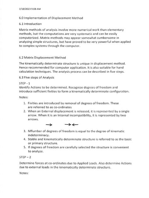 Displacement Method Pdf