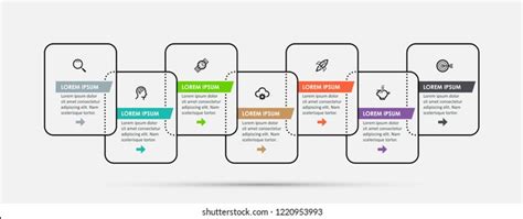 Step Infographic Flow Process Diagram Blue Stock Vector Royalty Free