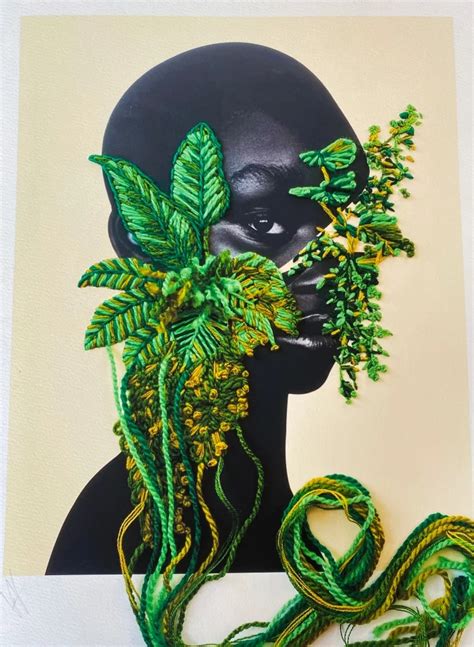 Victoria Villasana Embroidery Collage Art Our World Textiles Gcse