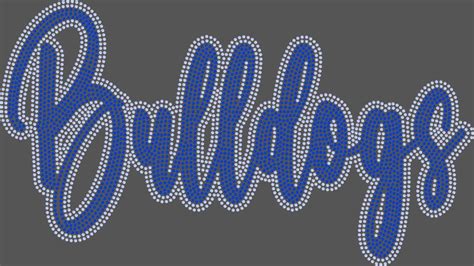 Bulldogs Script Cursive 11 Wide 2 Color Spangle Transfer Etsy