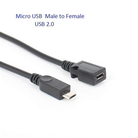Micro USB 2 0 Type B Male To Female Extension Cabl Grandado