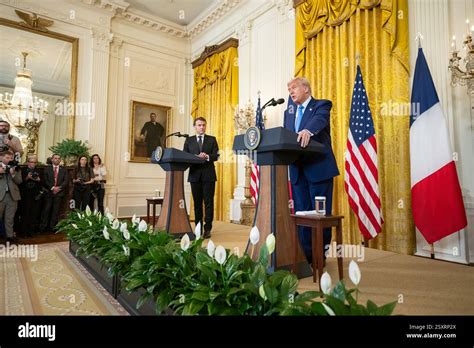 President Donald Trump Hosts A Bilateral Meeting With French President