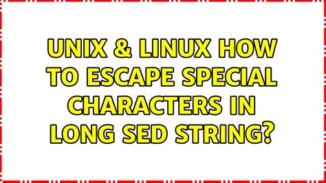 What Are Special Characters In Unix At Jacob Honda Blog