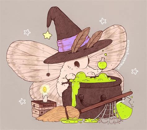 By Strwbmoth Cute Moth Moth Art Cute Drawings