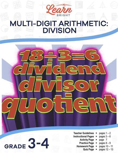 Multi Digit Arithmetic Division Free PDF Download Learn Bright