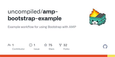 Github Uncompiledamp Bootstrap Example Example Workflow For Using Bootstrap With Amp