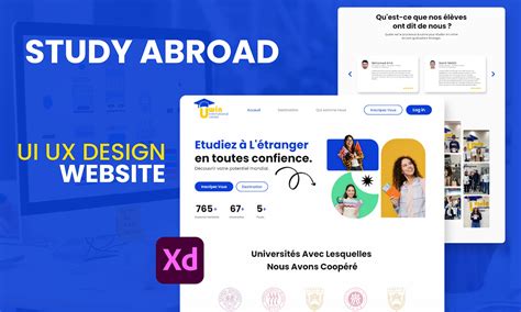 Study Abroad Agency Website Design Ui Ux Using Adobe XD Behance