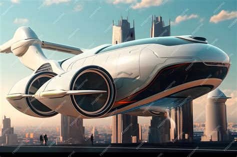 Premium Photo A Futuristic Flying Plane Is Shown In This Illustration