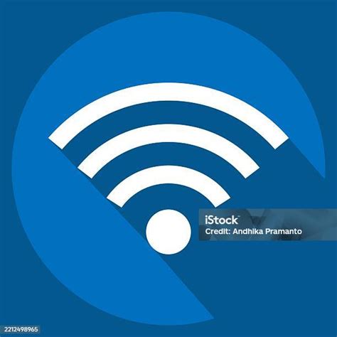 아이콘 와이파이 Wifi 기호와 관련이 있습니다 긴 그림자 스타일 디자인 편집 가능 가상현실에 대한 스톡 벡터 아트 및 기타