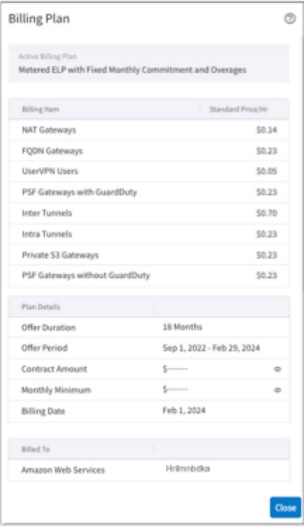 Viewing Billing Plan Reports Documentation