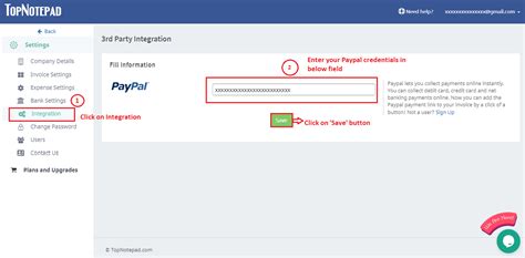 TopNotepad PayPal Integration
