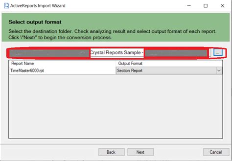 activereports import wizard cannot import any crystal report