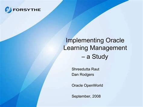 PPT Implementing Oracle Learning Management A Study PowerPoint Presentation ID 348194